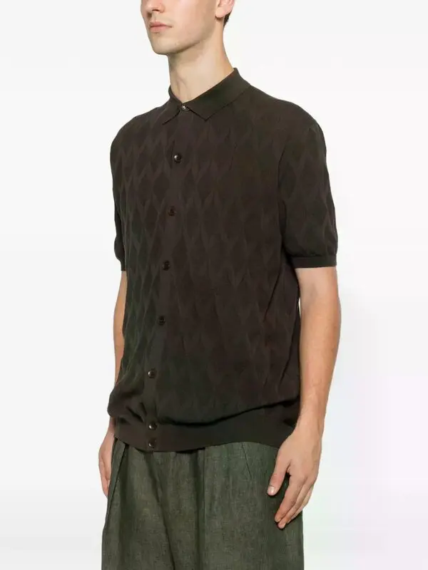 JEORDIE'S Diamond-patterned Short-sleeve Shirt