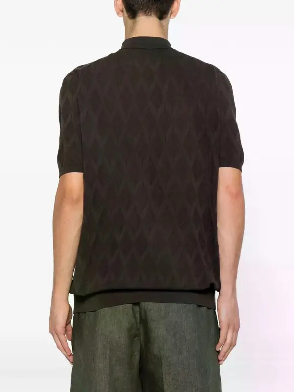 JEORDIE'S Diamond-patterned Short-sleeve Shirt
