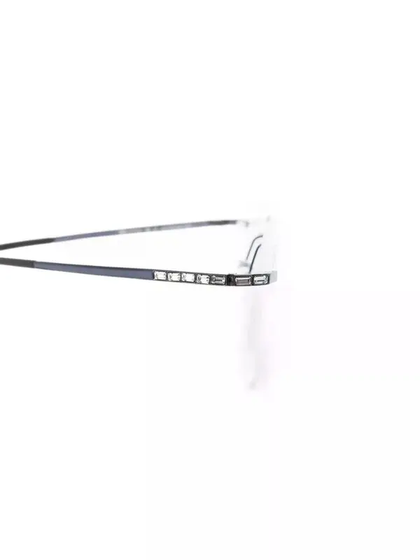 STEPPER EYEWEAR Crystal-embellished Rimless Eyeglasses