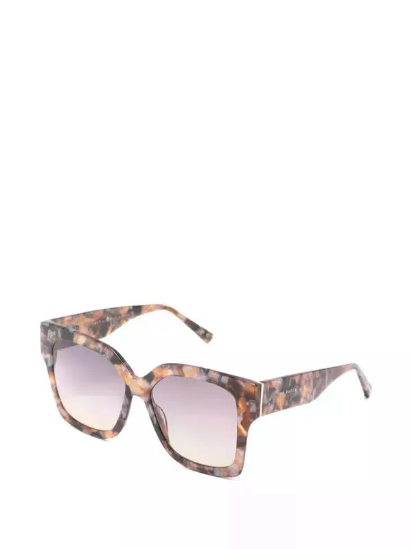 Ted Baker London Tortoiseshell-effect Geometric-frame Sunglasses