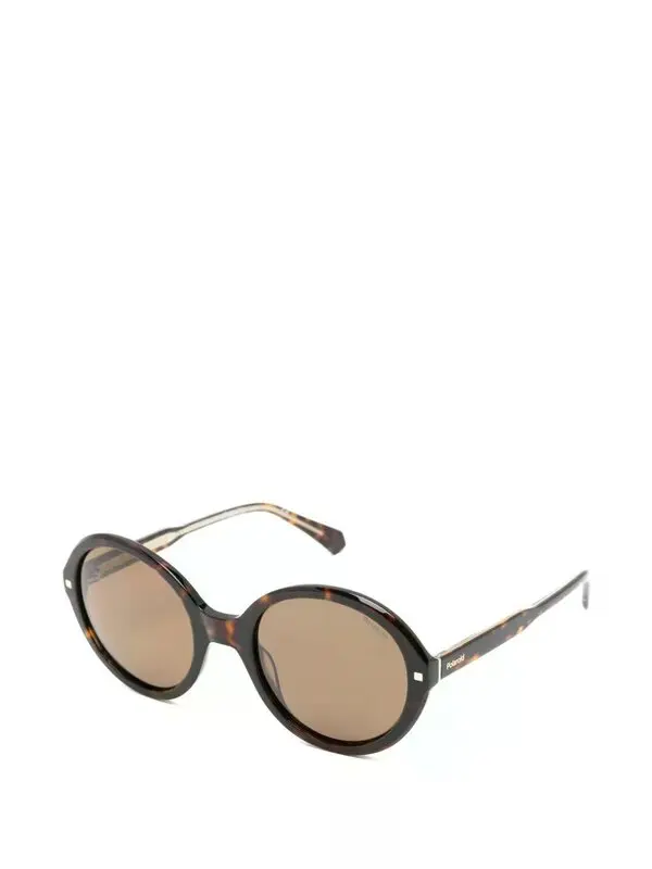 POLAROID Tortoiseshell-effect Round-frame Sunglasses