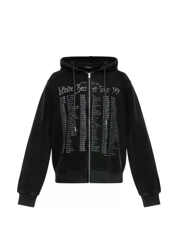MISBHV Graphic Print Zip-up Hoodie