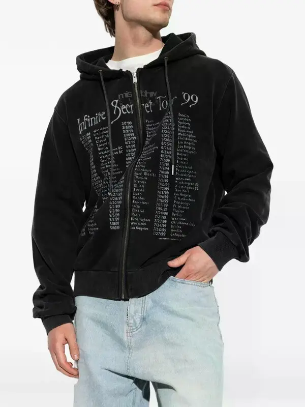 MISBHV Graphic Print Zip-up Hoodie
