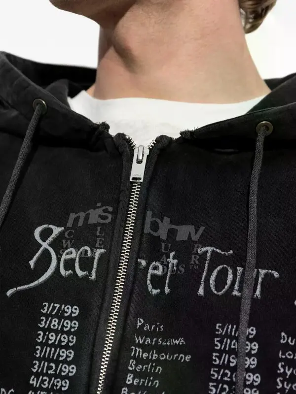 MISBHV Graphic Print Zip-up Hoodie