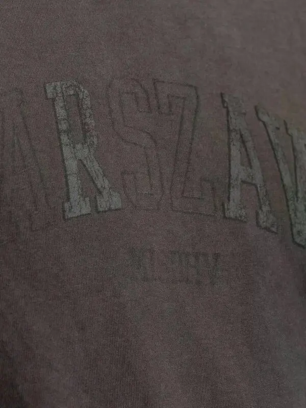 MISBHV Washed Black Cotton Distressed Logo T-shirt