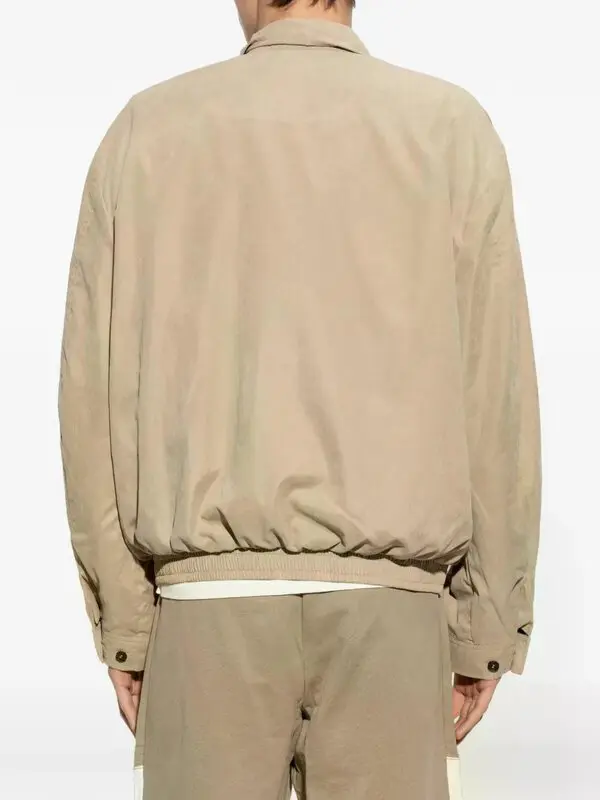 Emporio Armani Logo Embroidered Zip-up Jacket