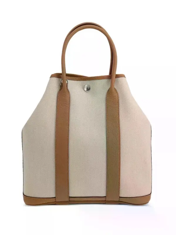 Hermès Gris-béton Canvas Tote Bag - Neutrals