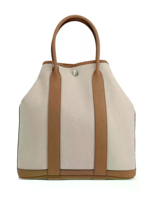 Hermès Gris-béton Canvas Tote Bag - Neutrals