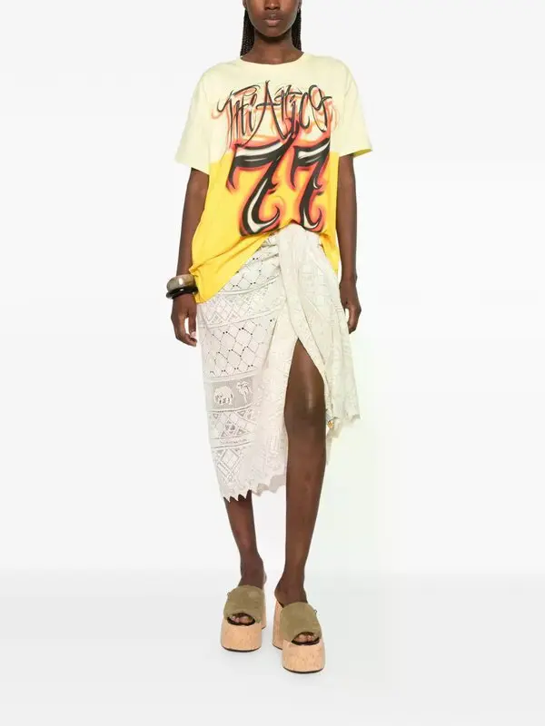 Attico Logo-print Panelled T-shirt