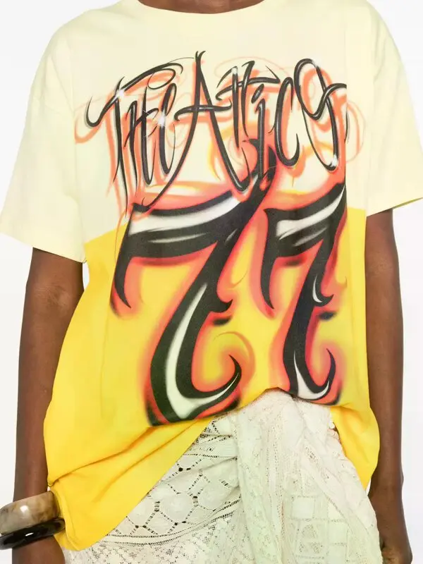 Attico Logo-print Panelled T-shirt