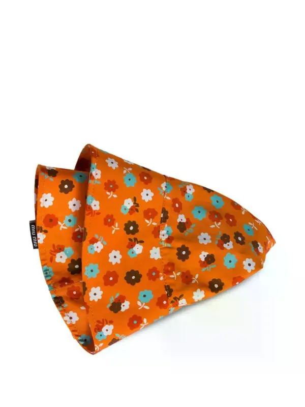 Miu Miu Poplin Bucket Hat - Orange