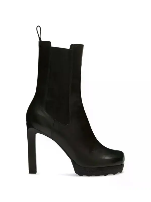 Off-White Calf Sponge High-heeled Chelsea Boots