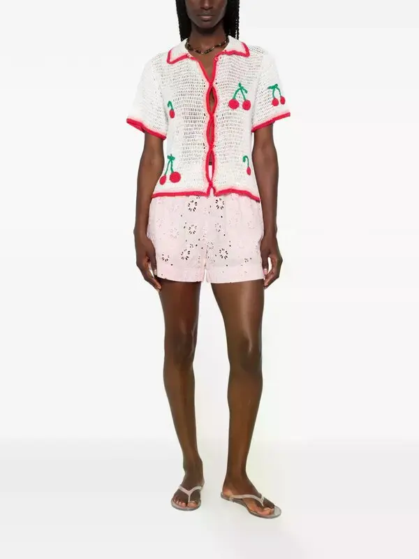 MC2 SAINT BARTH Broderie Anglaise Shorts