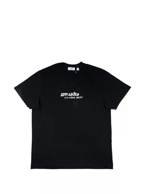 Off-White Cryst Croco Logo-print Slim-fit T-shirt