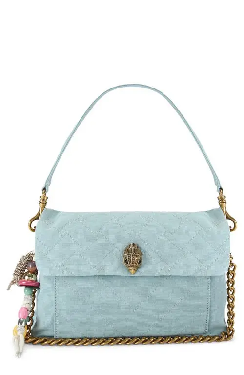 Kurt Geiger Celia Canvas Shoulder Bag - Light/pastel Blue