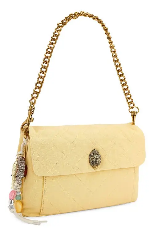 Kurt Geiger Celia Canvas Shoulder Bag With Embellished Eagle Hardware