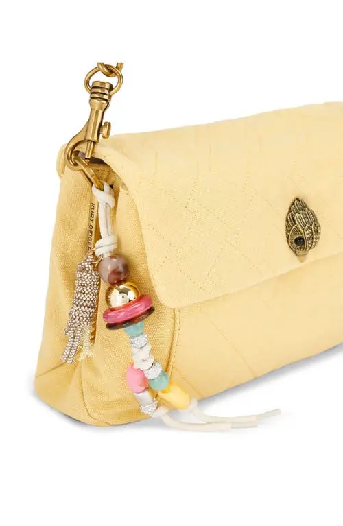 Kurt Geiger Celia Canvas Shoulder Bag With Embellished Eagle Hardware