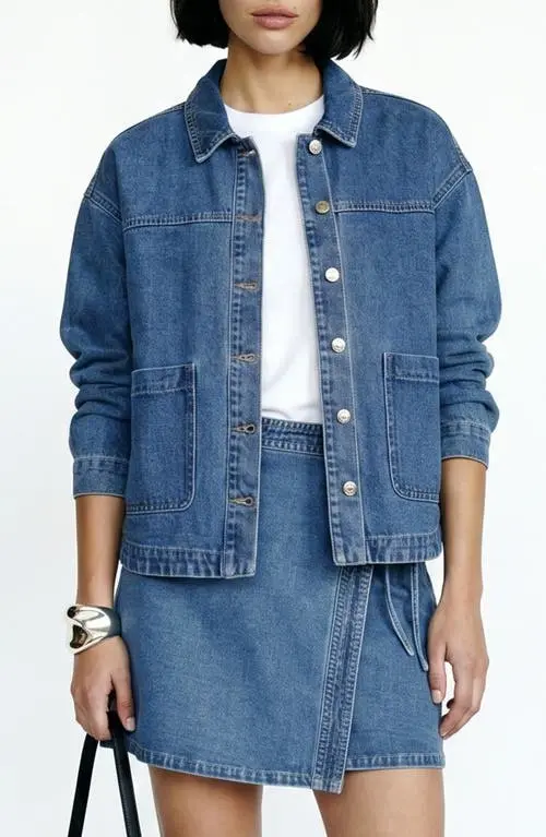 Vero Moda Jamie Denim Shirt Jacket - Medium Blue Denim