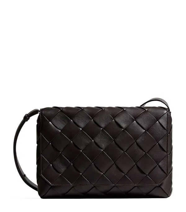 Bottega Veneta Large Intreccio Diago Cross-body Bag - Brown