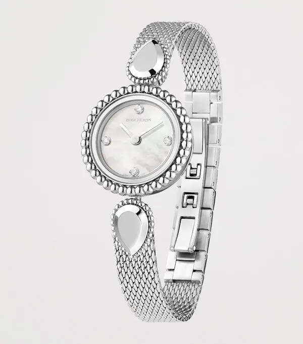 Boucheron Stainless Steel And Diamond Serpent Bohème Watch