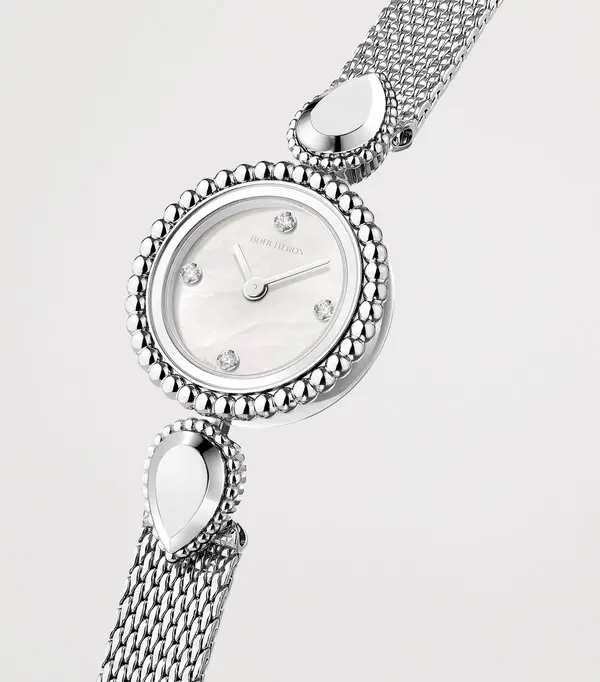 Boucheron Stainless Steel And Diamond Serpent Bohème Watch