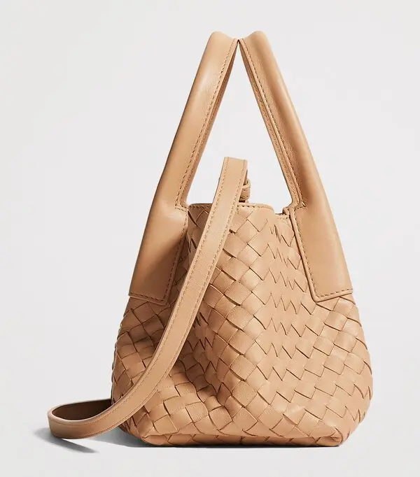 Bottega Veneta Small Leather Pinacoteca Tote Bag - Neutral