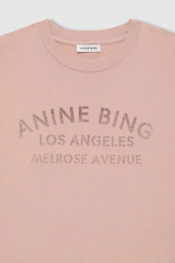 ANINE BING Ivan Long Sleeve Melrose Stencil Tee