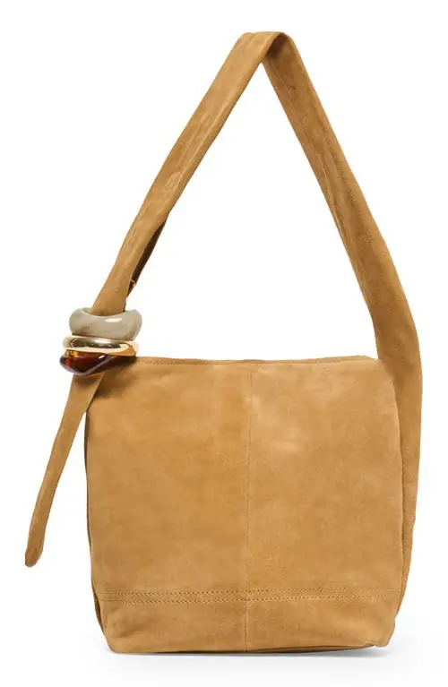 Dolce Vita Kalen Suede Shoulder Bag - Camel