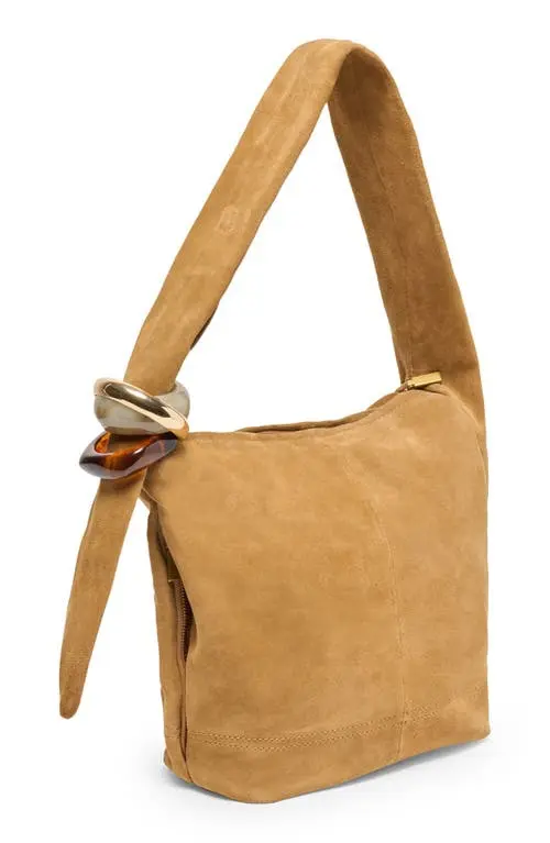 Dolce Vita Kalen Suede Shoulder Bag - Camel