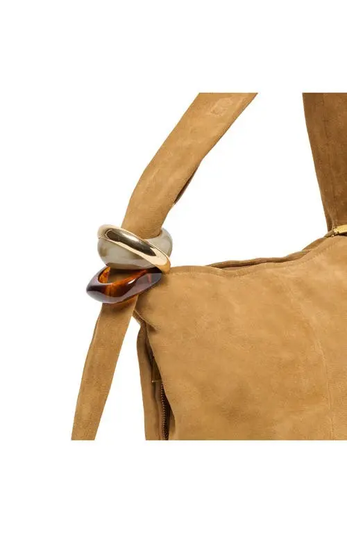 Dolce Vita Kalen Suede Shoulder Bag - Camel