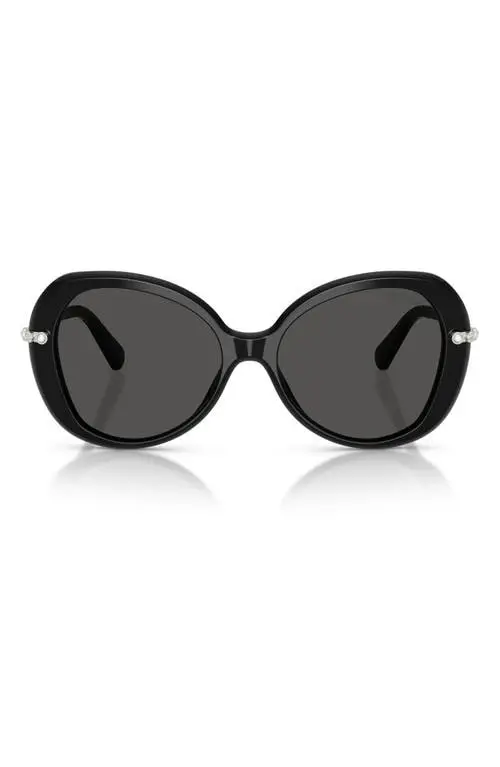 SWAROVSKI Butterfly Sunglasses - Black/dark Grey