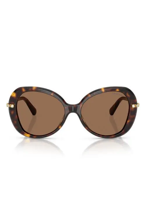 SWAROVSKI Butterfly Sunglasses - Havana/dark Brown