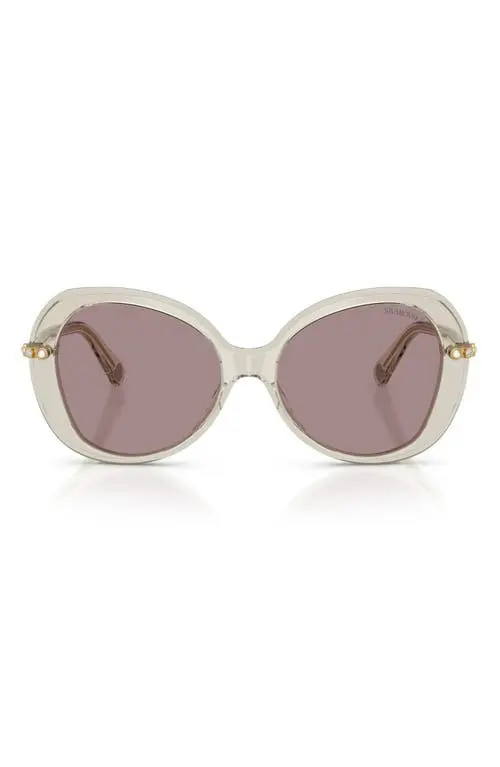 SWAROVSKI Butterfly Sunglasses - Transparent Beige/violet