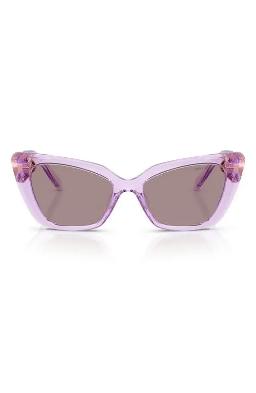 SWAROVSKI Cat Eye Sunglasses - Transparent Lilac/violet