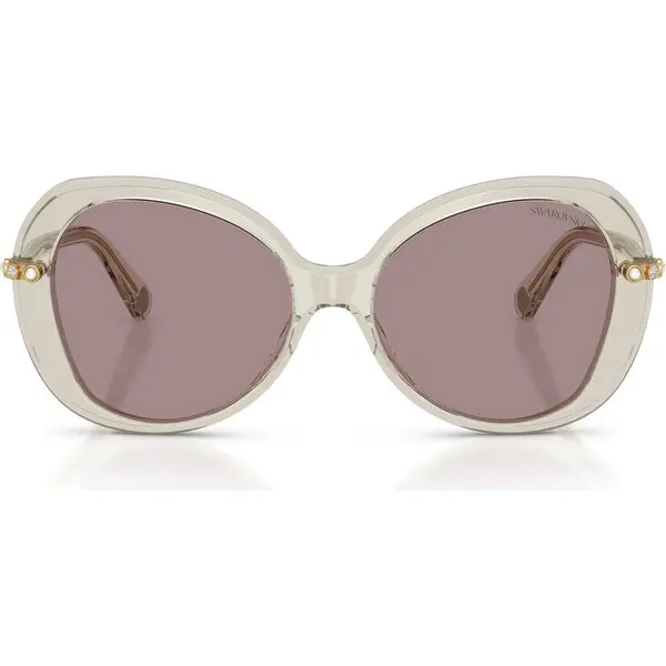 SWAROVSKI Butterfly Sunglasses - Transparent Beige/violet
