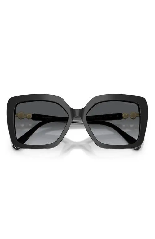 SWAROVSKI Polarized Butterfly Sunglasses - Black/gradient Grey Polar