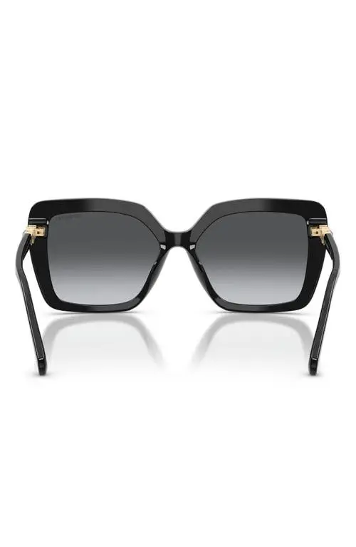 SWAROVSKI Polarized Butterfly Sunglasses - Black/gradient Grey Polar