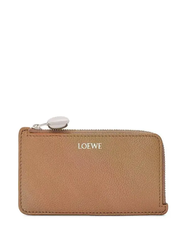 Loewe Pebble Anagram-detail Cardholder - Neutrals