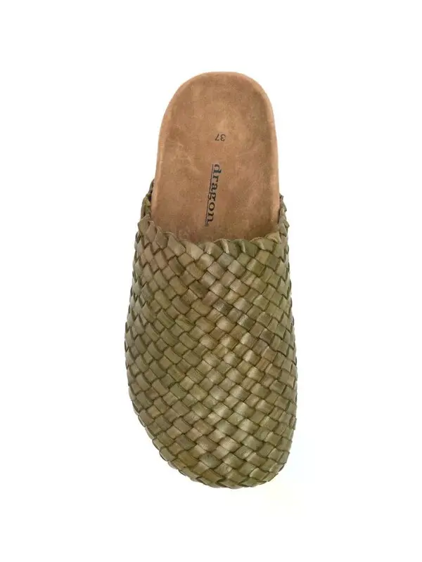 Dragon Diffusion Woven Leather Mules