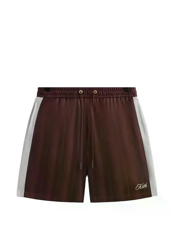 Kith Red Pinstripe Tricot Shorts - Brown