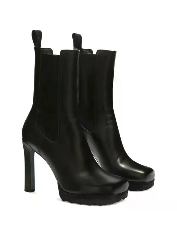 Off-White Calf Sponge High-heeled Chelsea Boots