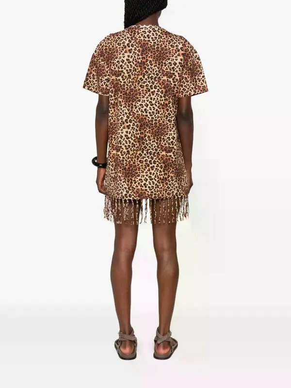 MC2 SAINT BARTH Macha String Leopard-print Mini Dress