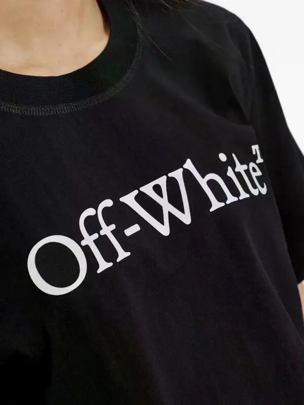 Off-White Cropped Logo T-shirt