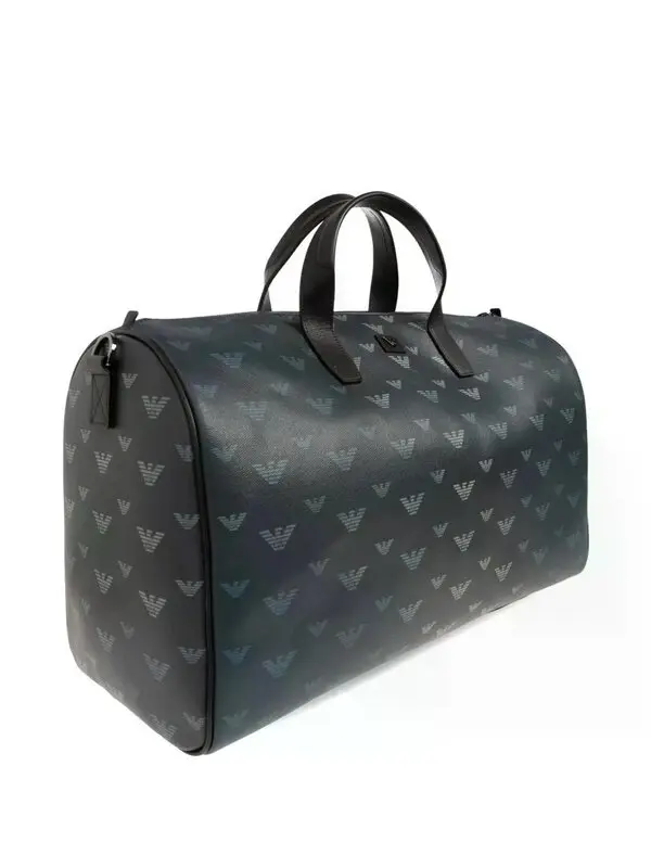 Emporio Armani Monogram Print Canvas Duffle Bag