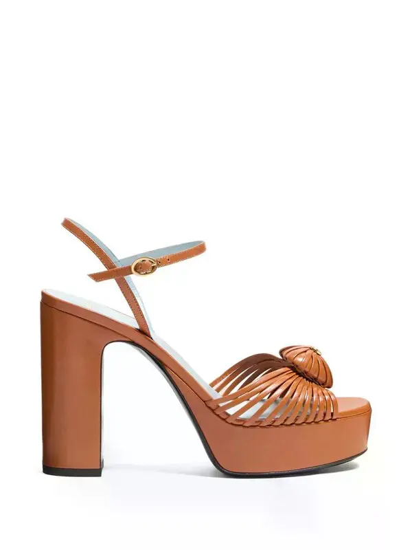 Valentino Garavani Coeur Royal Platform Sandals 115mm - Brown