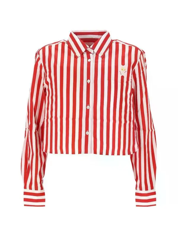 Fiorucci Striped Cotton Shirt - Red