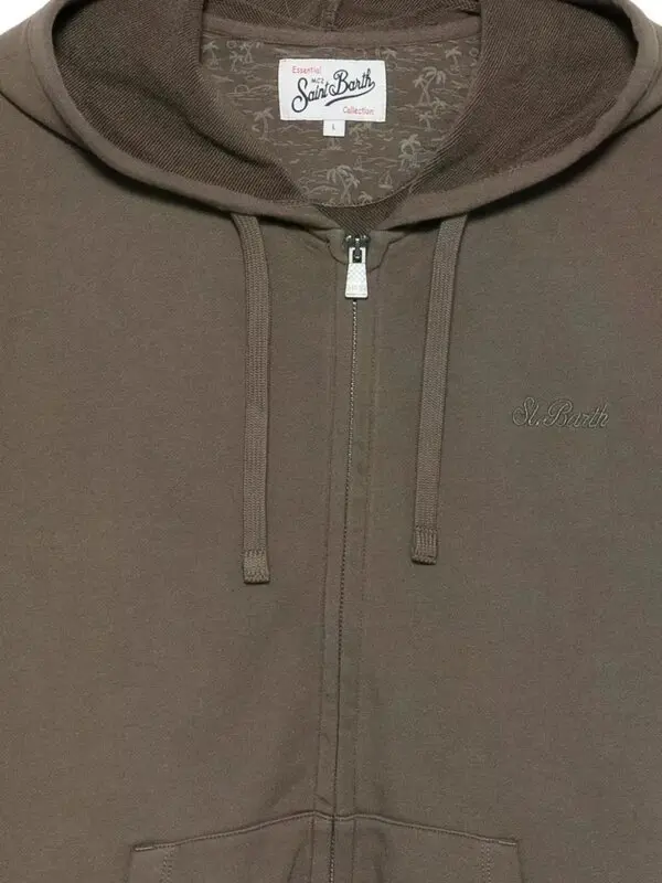 MC2 SAINT BARTH Logo-embroidered Zip-up Hoodie