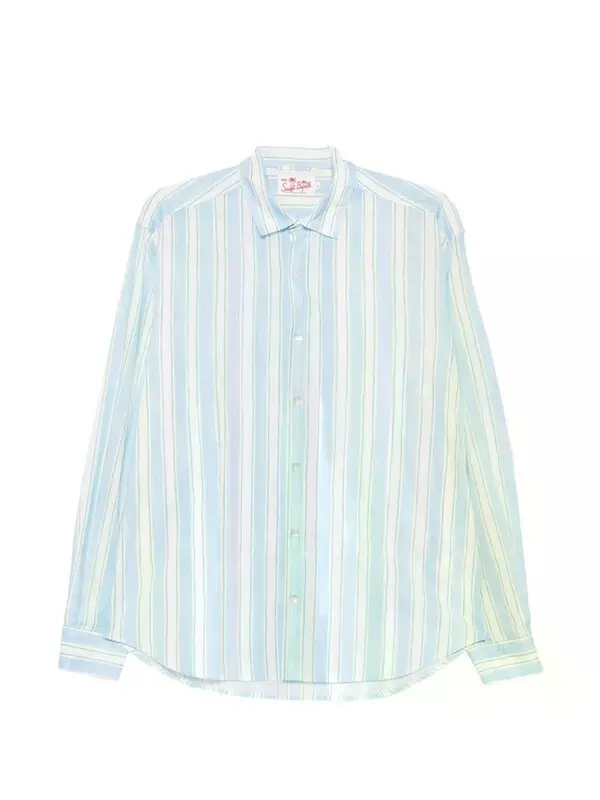 MC2 SAINT BARTH Sikelia Striped Long-sleeve Shirt - Blue