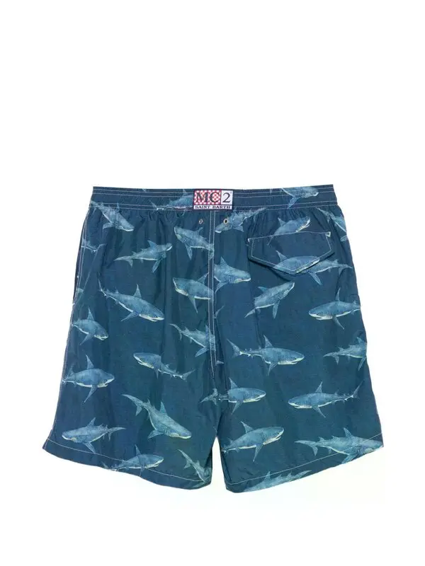 MC2 SAINT BARTH Shark Print Swim Shorts
