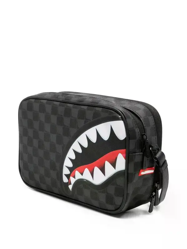 SPRAYGROUND Shark Print Wash Bag - Black
